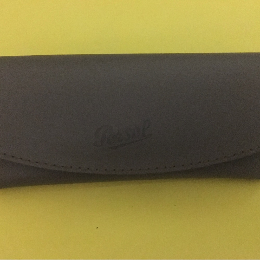 Persol Leather Semi-Hard Eyeglasses Case Italy - Gem